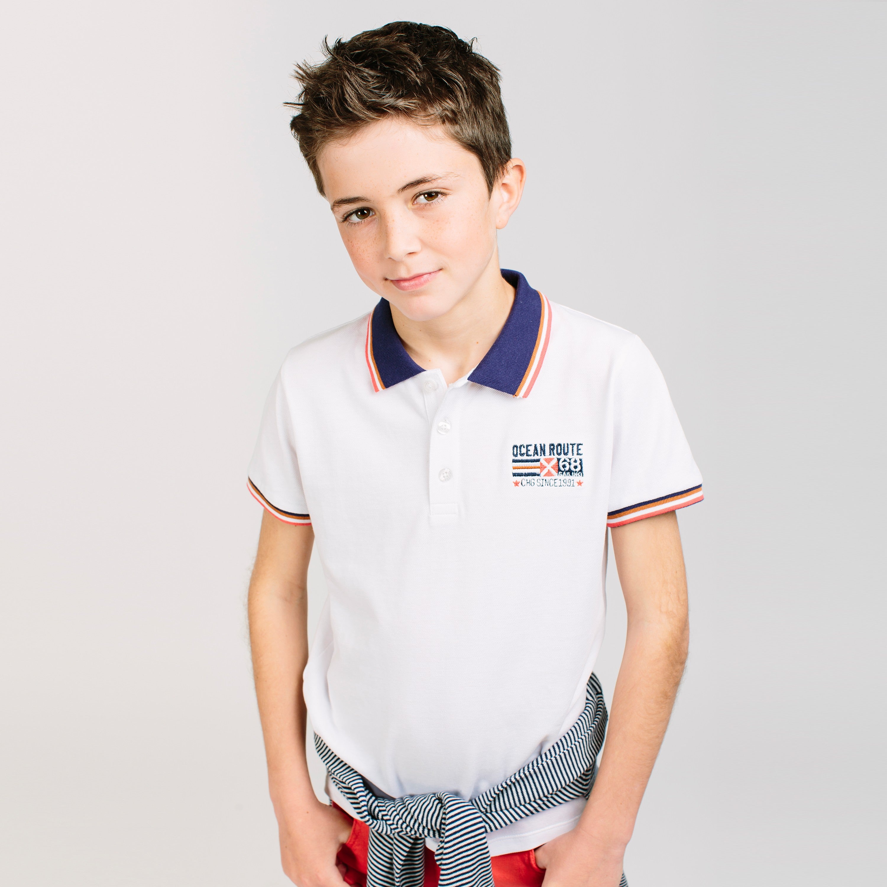 Polo de niño color blanco – Charanga